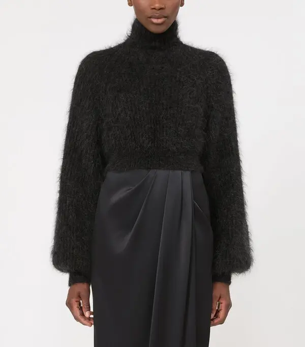 Max Mara Mohair-blend Cropped Sweater