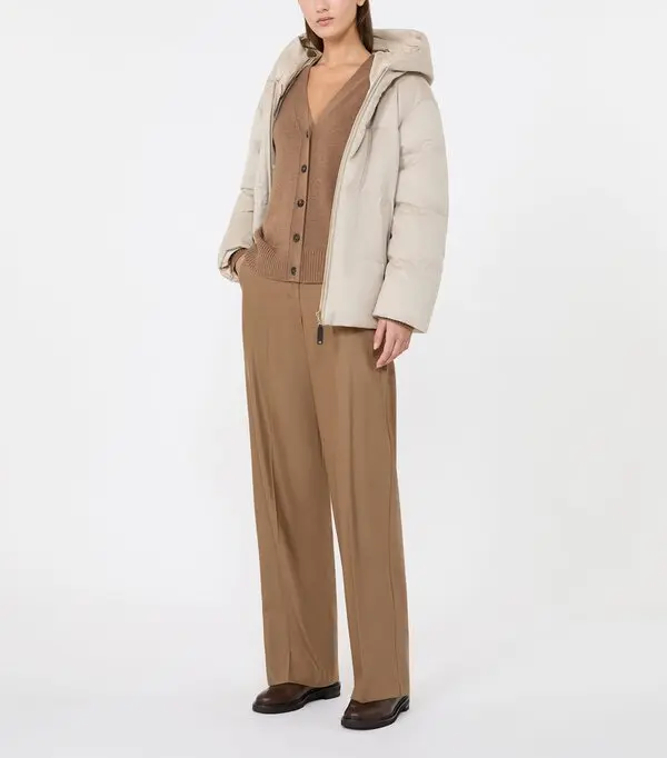 Max Mara Down Reversible Wool Puffer Jacket