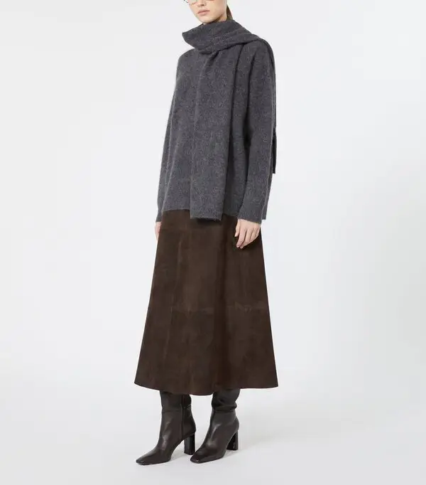 Max Mara Suede Midi Skirt