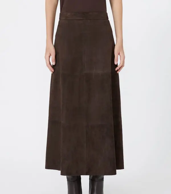 Max Mara Suede Midi Skirt