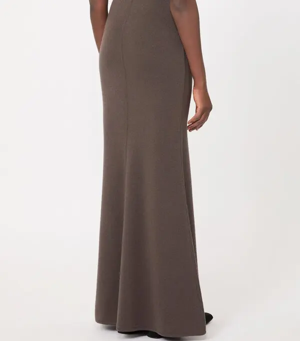 Max Mara Virgin Wool-cashmere Knitted Maxi Skirt