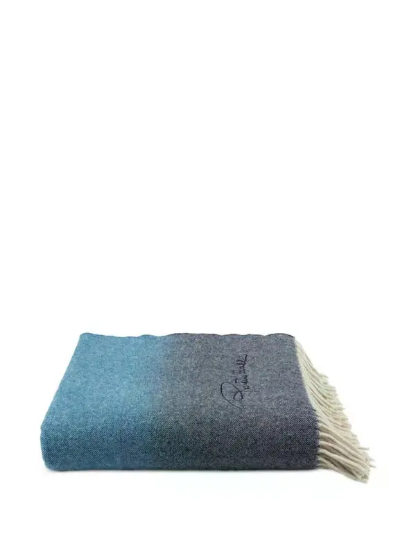 Roberto Cavalli Fringed Wool Blanket