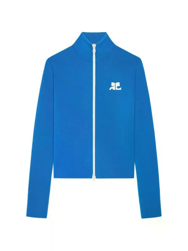 COURREGES Logo-patch Zipped Cardigan