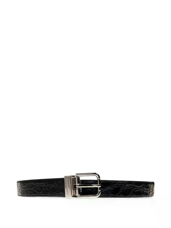 Dolce & Gabbana Crocodile-effect Buckle-fastening Belt