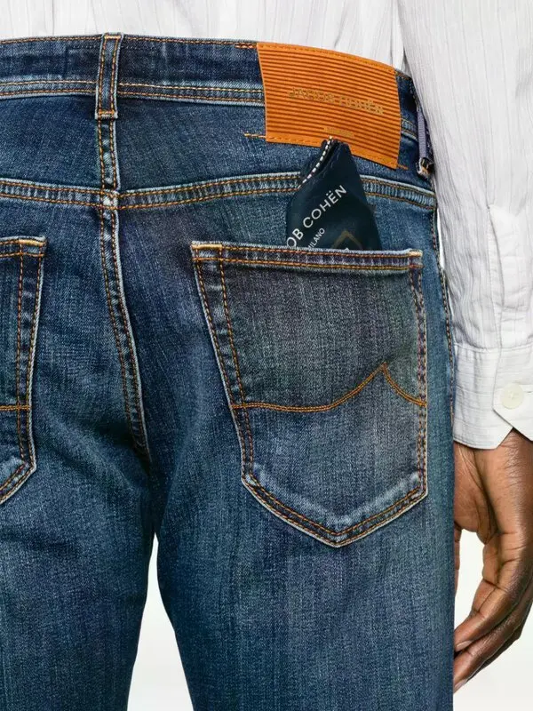 JACOB COHЁN Faded Straight-leg Jeans