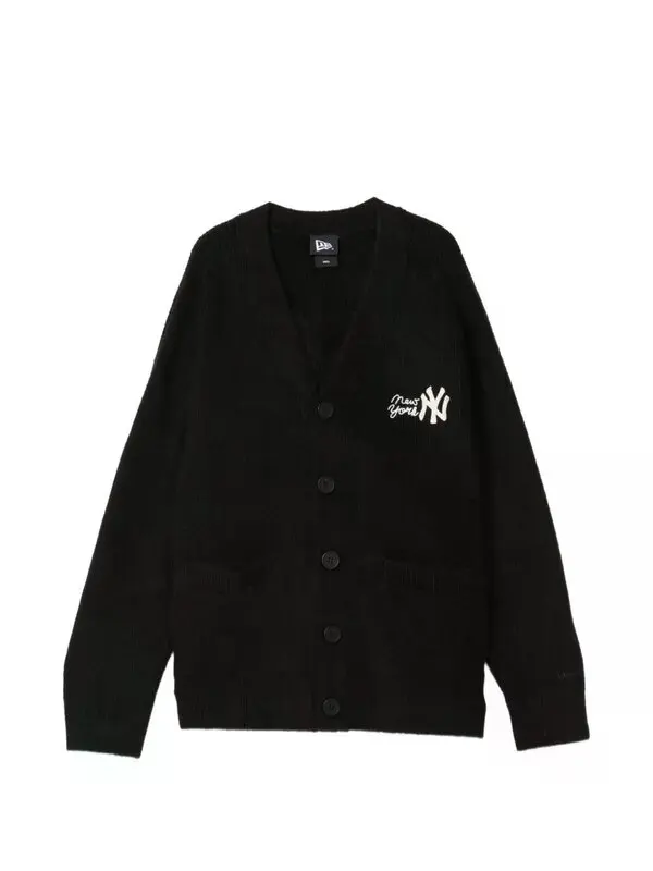 New Era Logo-embroidered Ribbed-knit Cardigan