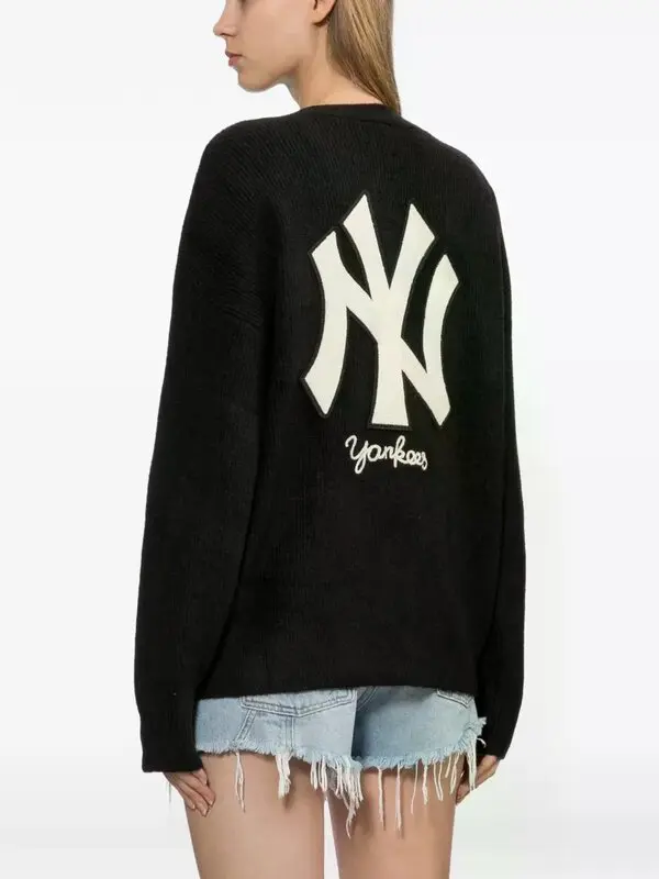 New Era Logo-embroidered Ribbed-knit Cardigan