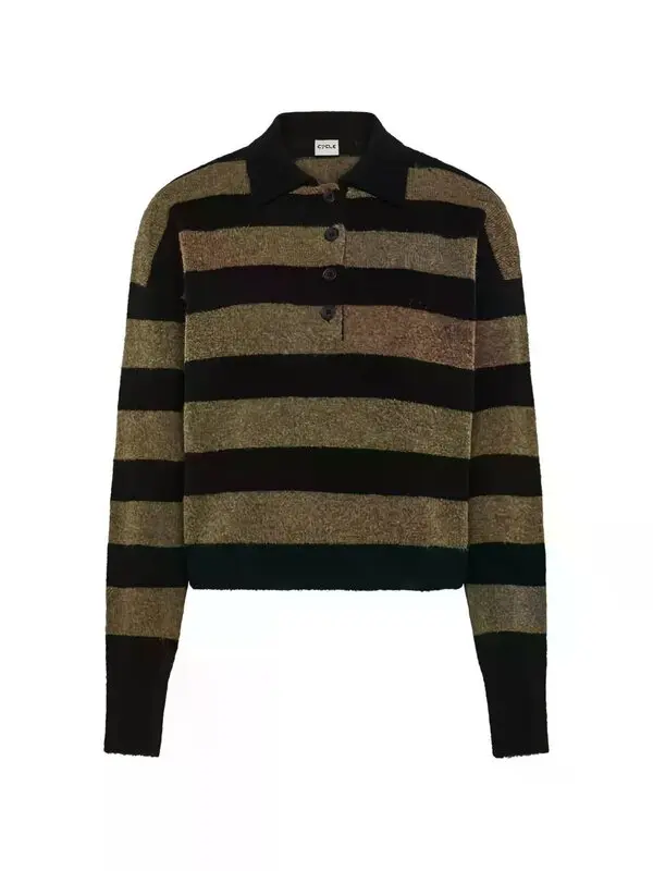 CYCLE Vera Striped Polo Top