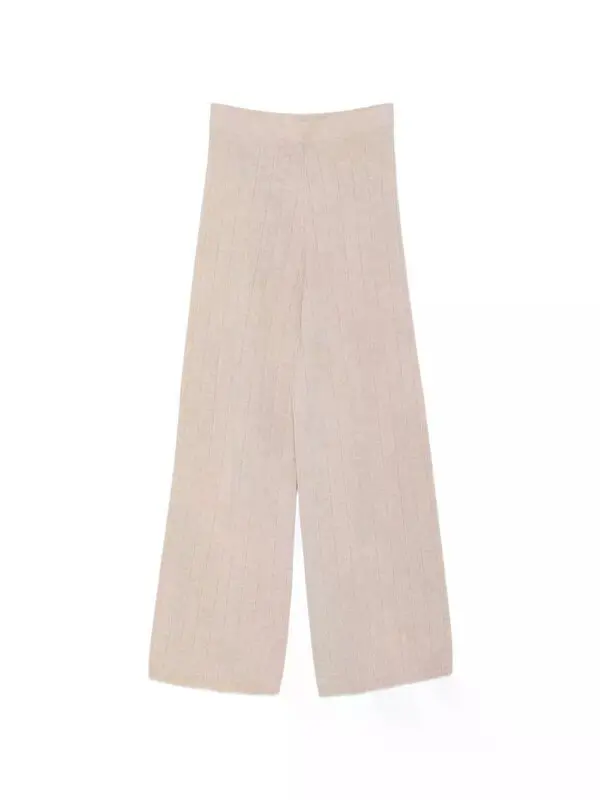 D.exterior Ribbed-knit Wide-leg Trousers
