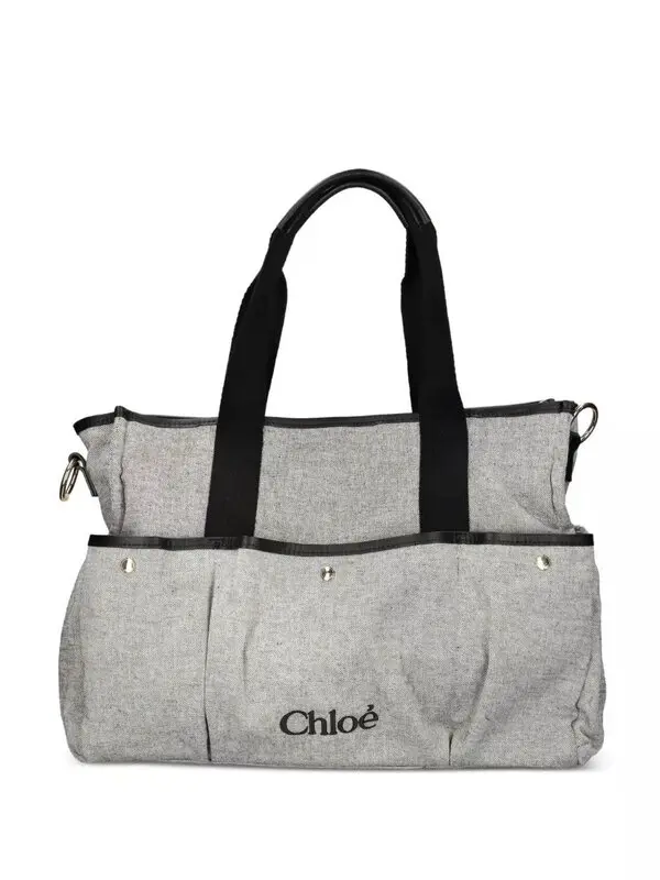 Chloé Logo-print Shoulder Bag - Grey