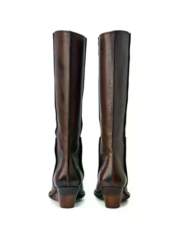 CAPASA MILANO Pointed-toe Wedge Boots - Brown