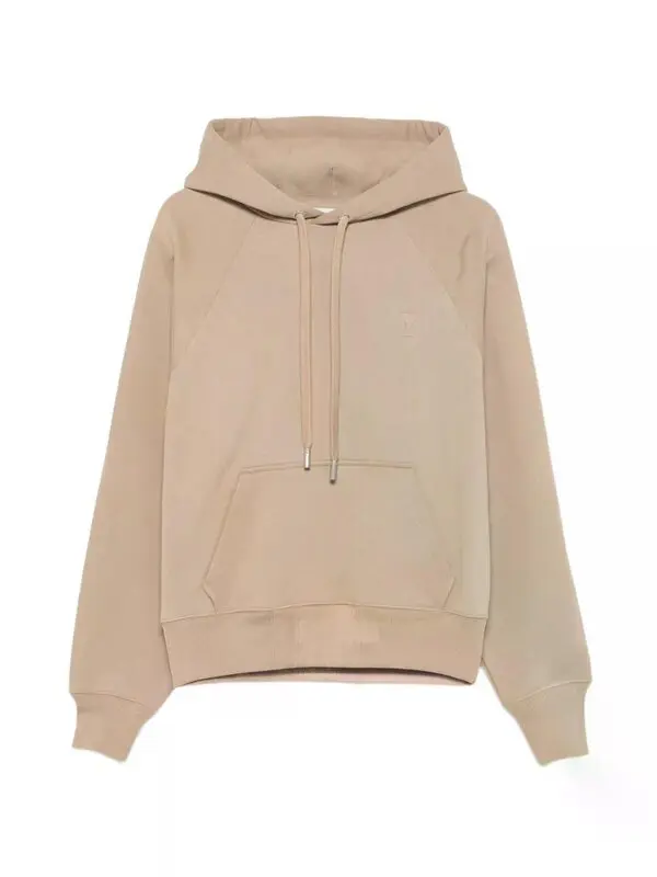AMI Paris De Coeur Raglan-sleeve Hoodie - Neutrals
