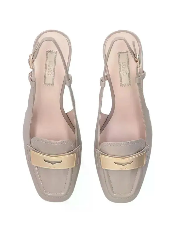 Liu Jo Benny Patent-leather Slingback Pumps - Neutrals
