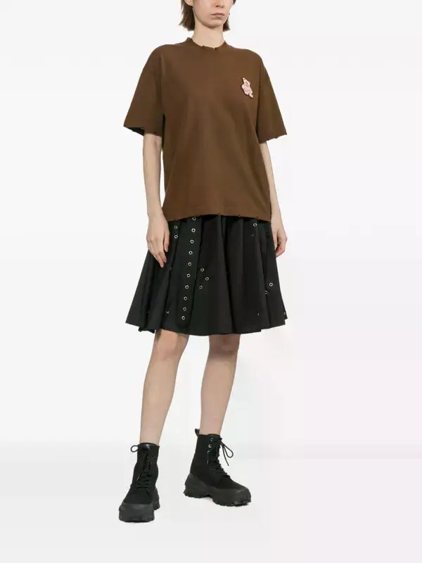 Joshua Sanders Distressed-effect Teddy-patch T-shirt