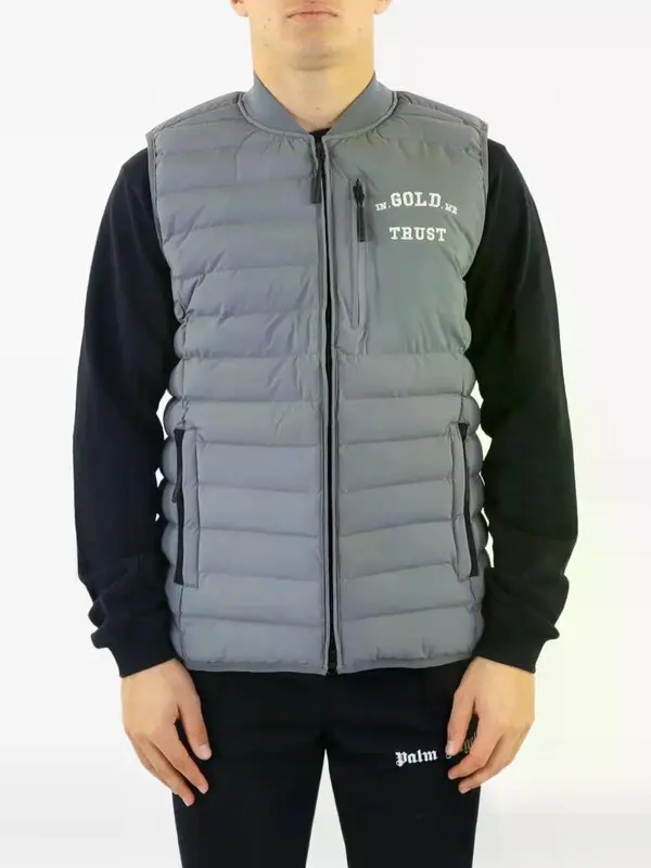 IN GOLD WE TRUST PARIS The Glory Quilted Gilet - Grey