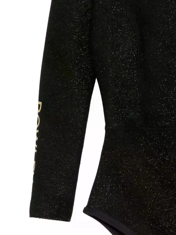 Cynthia Rowley Glitter-effect Long-sleeve Swimsuit