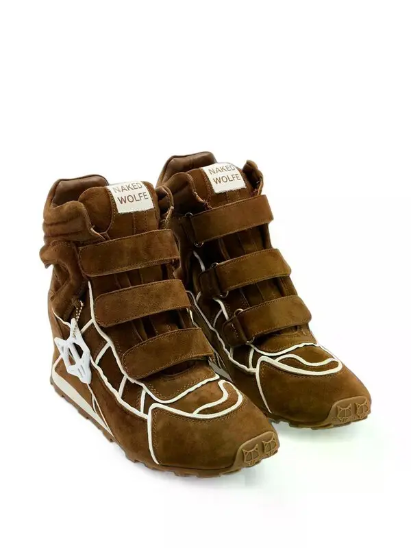 NAKED WOLFE Element Touch-strap Suede Sneakers