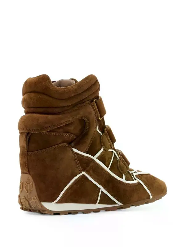 NAKED WOLFE Element Touch-strap Suede Sneakers - Brown