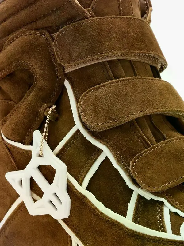 NAKED WOLFE Element Touch-strap Suede Sneakers - Brown
