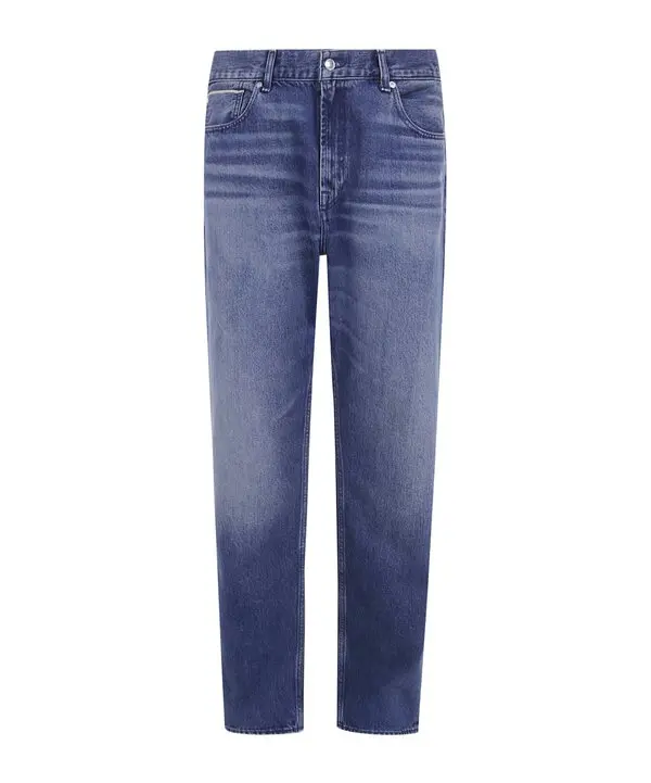7 For All Mankind Faded Straight-leg Jeans