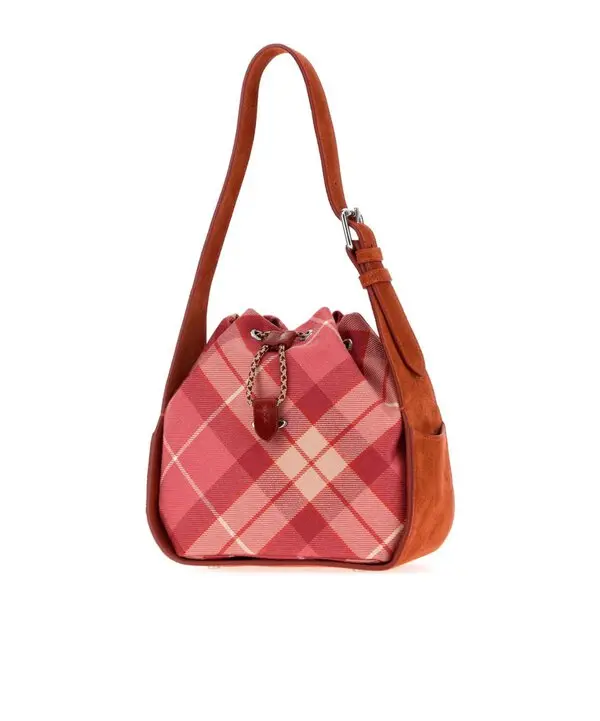 VIVIENNE WESTWOOD Stacey Tartan Bucket Bag