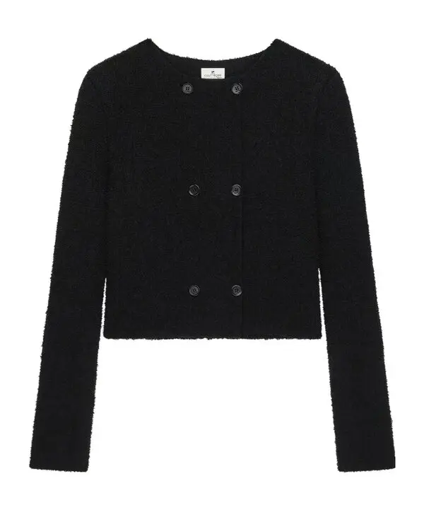 COURREGES Courrèges Bouclette Knit Double Breasted Jacket