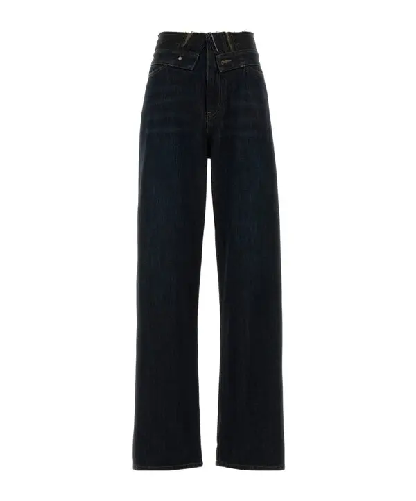 MAISON MARGIELA Raw Edge Waist Denim Jeans - Blue