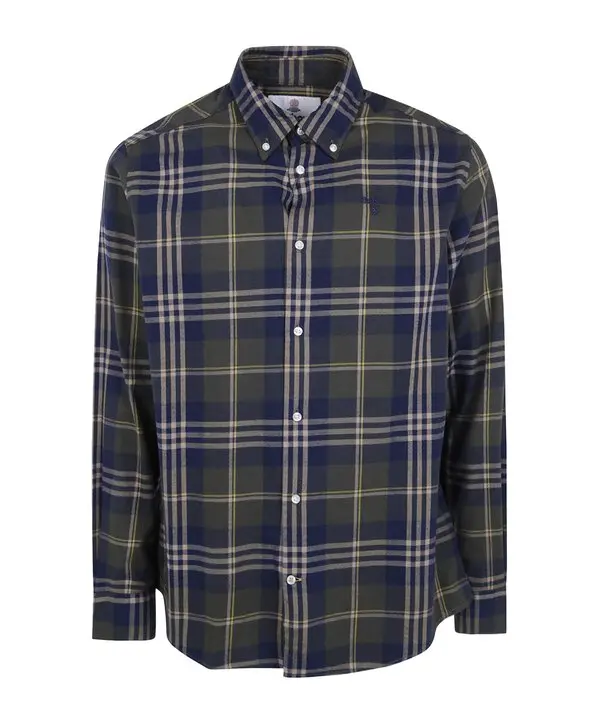Barbour Edgar Check-pattern Button-down Shirt - Olive
