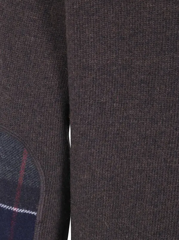 Barbour Holden Tartan-patch Half-zip Sweater - Brown