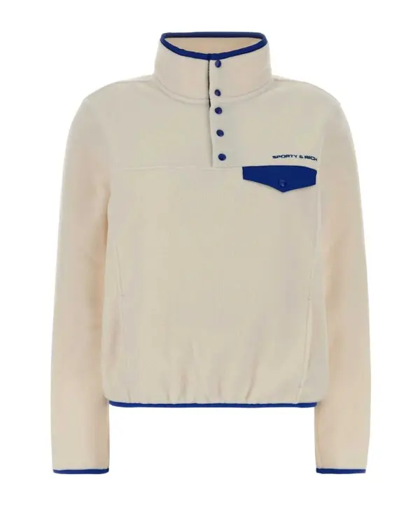 SPORTY  RICH Long-sleeve Mock-neck Sweatshirt