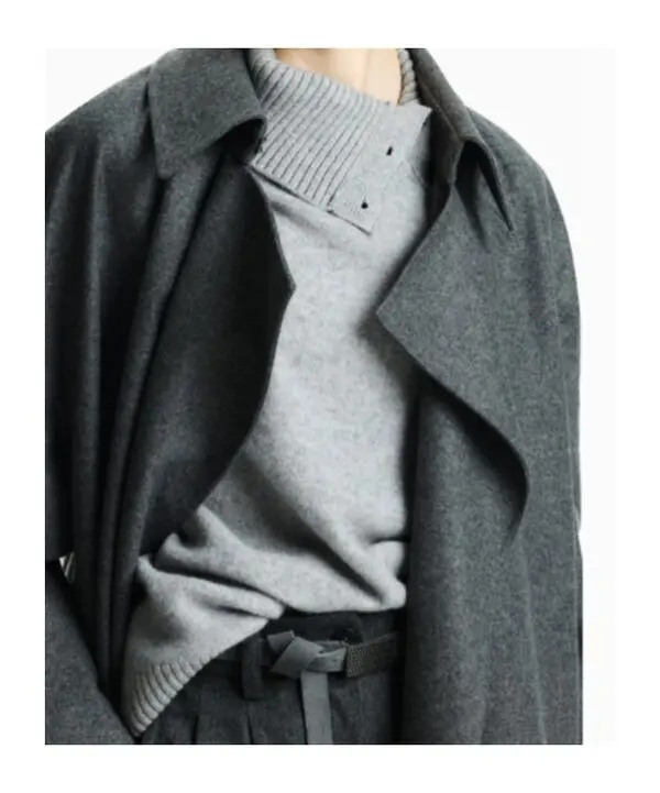 Emporio Armani Belted Wool-blend Oversized Coat
