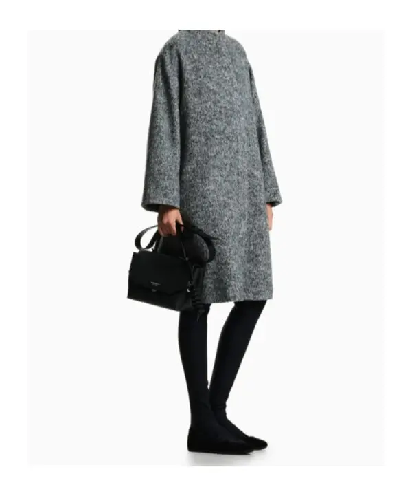 Emporio Armani Melange Concealed-fastening Coat