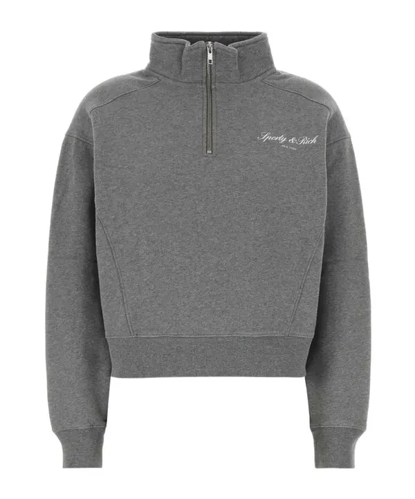 SPORTY  RICH Long-sleeve Mock-neck Sweatshirt