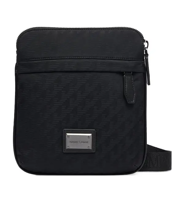 Emporio Armani Monogram-pattern Logo-plaque Messenger Bag