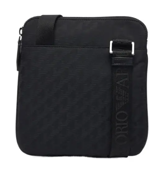 Emporio Armani Monogram-pattern Logo-plaque Messenger Bag