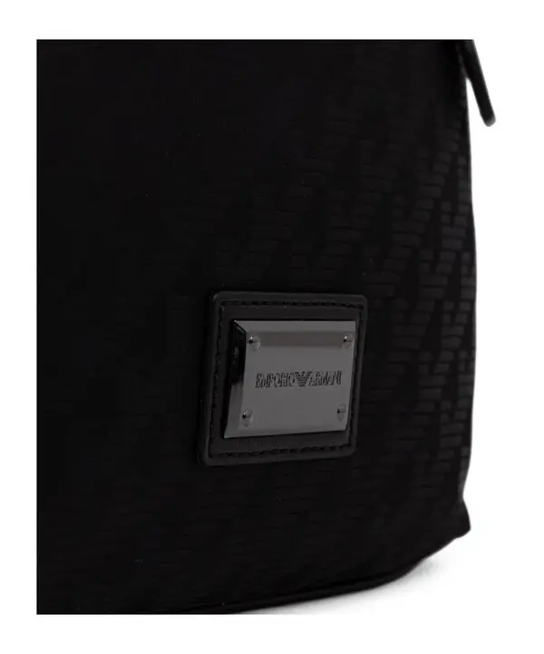 Emporio Armani Monogram-pattern Logo-plaque Messenger Bag