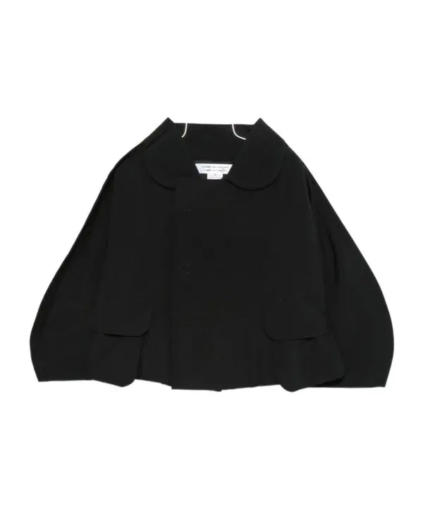 Comme Des Garçons Cropped Balloon Sleeved Jacket - Black