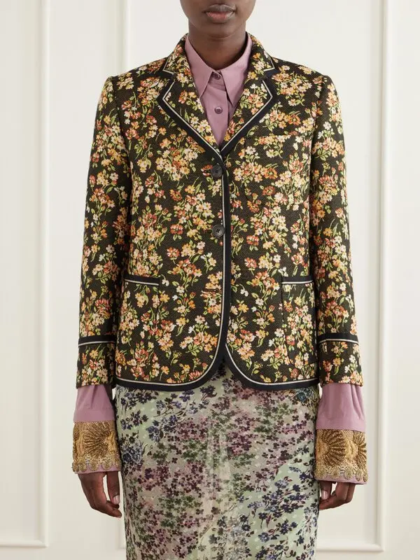 Dries Van Noten Boxy Floral Blazer