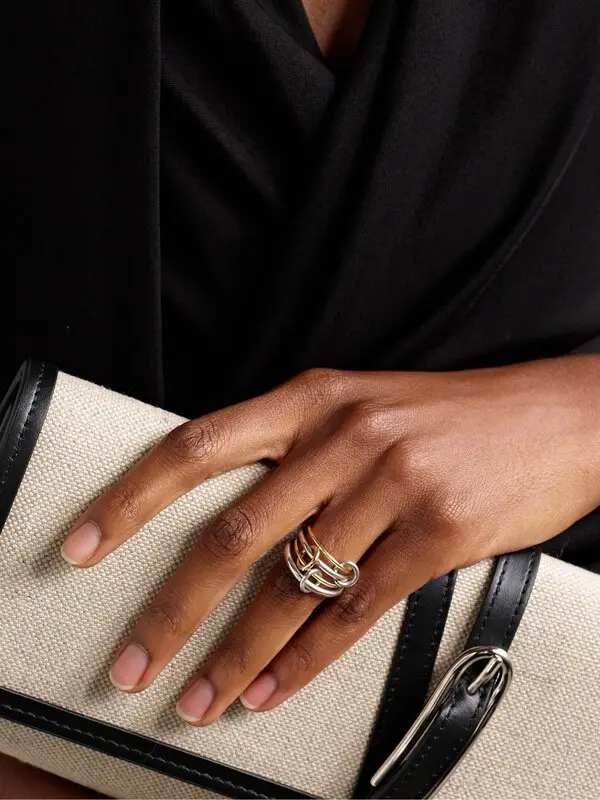 SPINELLI KILCOLLIN 18k Yellow Gold And Silver Pisces Four Link Ring