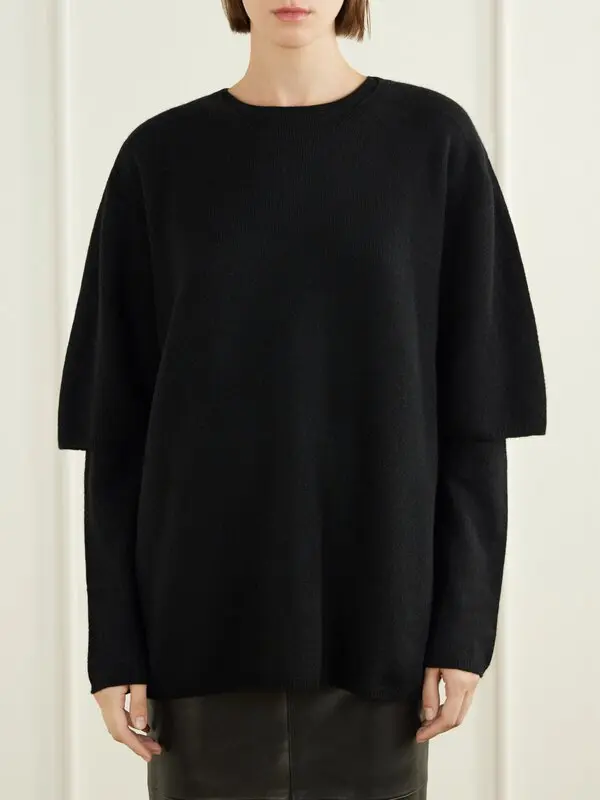 Nour Hammour Layered Cashmere Sweater
