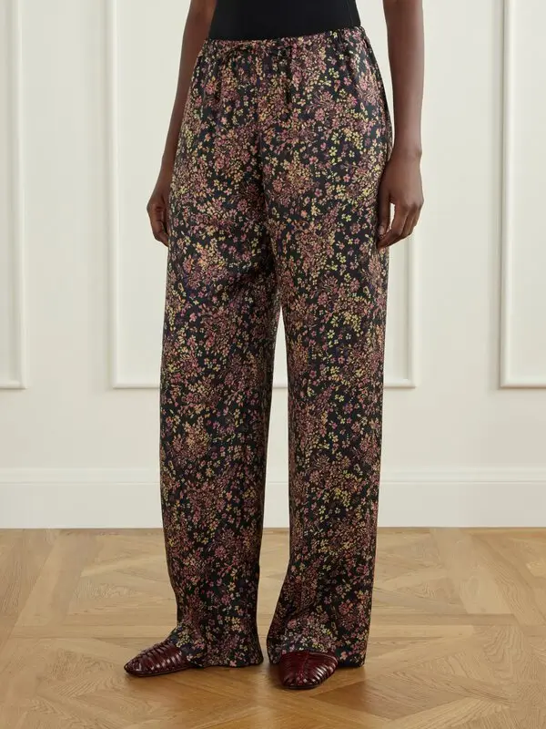 Dries Van Noten Floral-print Crepe Straight-leg Pants