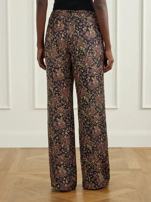 Dries Van Noten Floral-print Crepe Straight-leg Pants