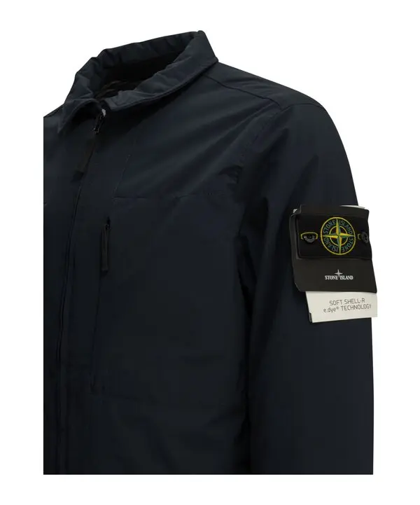 Stone Island Logo Patch Zip-up Jacket