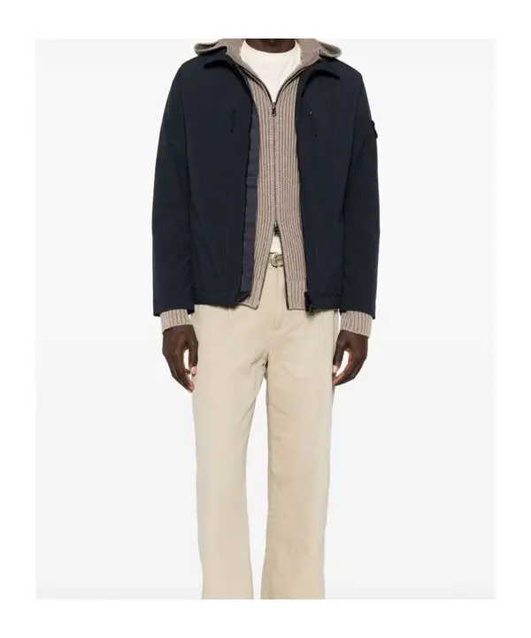 Stone Island Logo Patch Zip-up Jacket