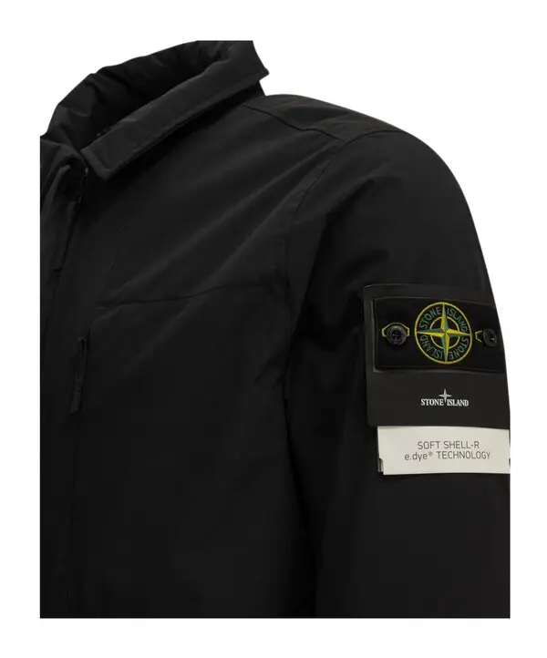 Stone Island Logo Patch Zip-up Jacket