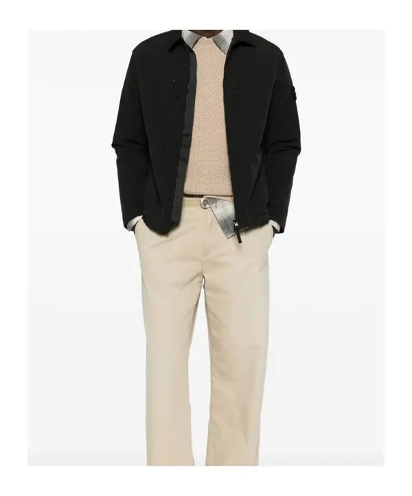 Stone Island Logo Patch Zip-up Jacket
