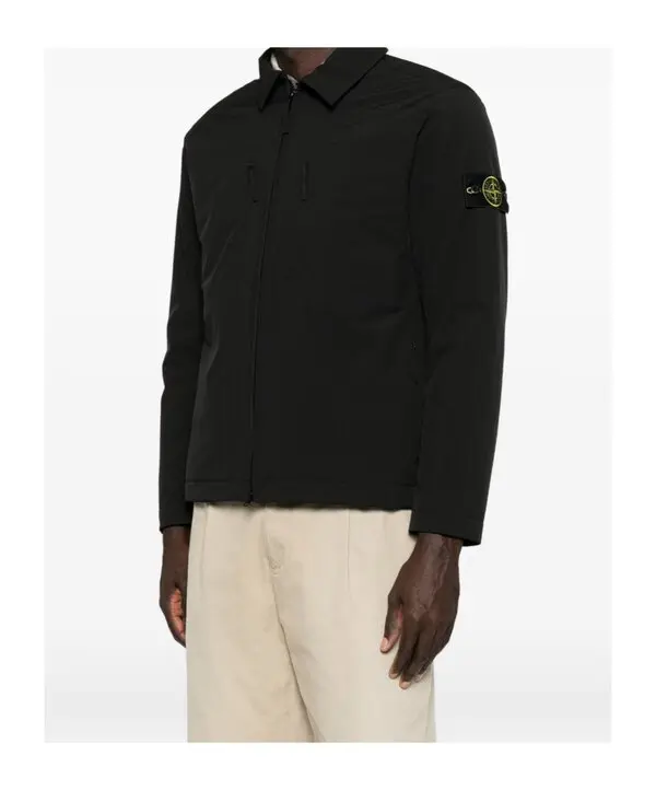 Stone Island Logo Patch Zip-up Jacket