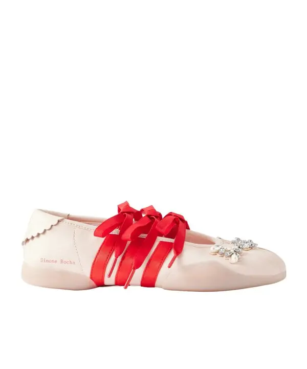 Simone Rocha Ribbon Bow Flat Shoes