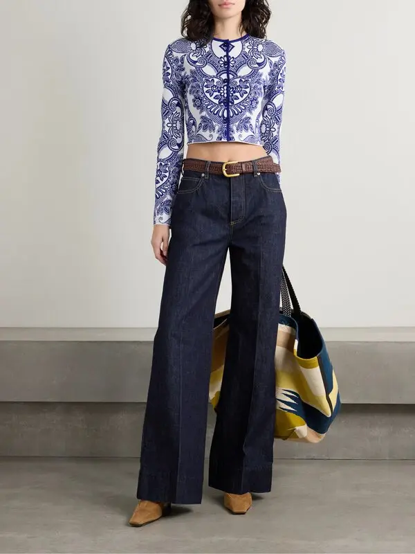 Etro Cropped Knit Cardigan