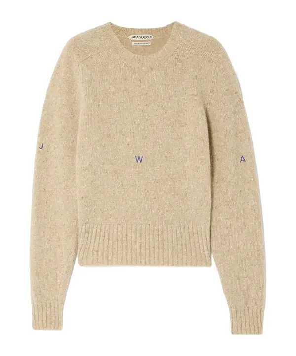 J.W.ANDERSON Embroidered Merino Wool And Mohair-blend Sweater
